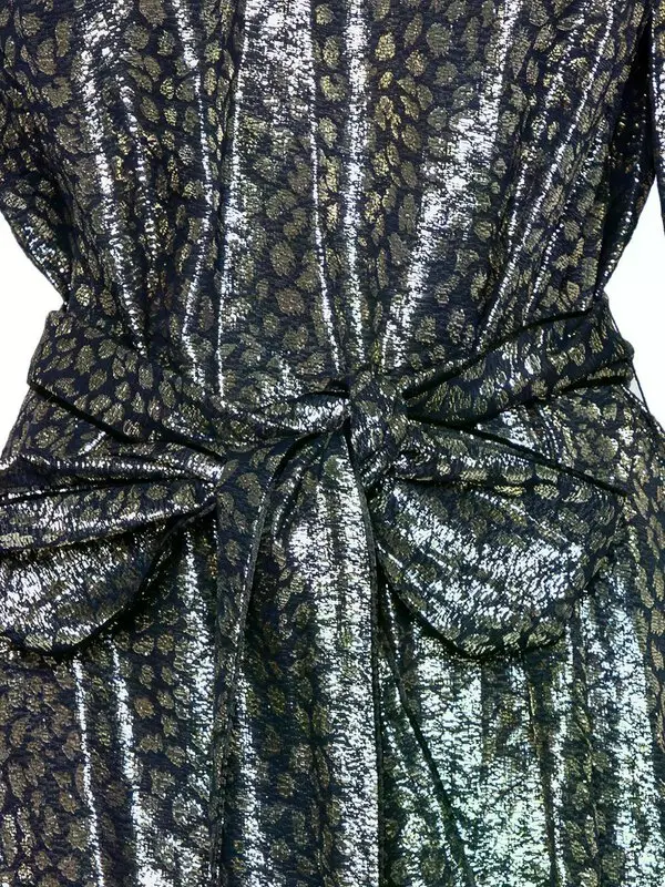 Layeur Metallic Print Blouse And Maxi Skirt Set
