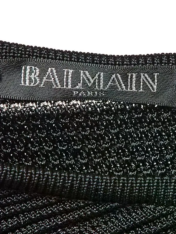 Balmain Ribbed Sheer-panel Dress