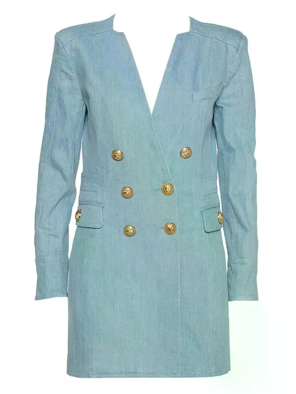 Balmain Double-breasted Denim Dress