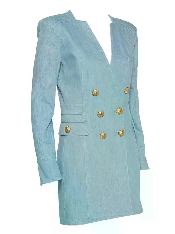 Balmain Double-breasted Denim Dress
