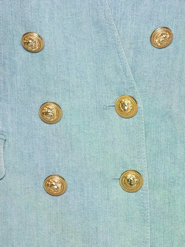 Balmain Double-breasted Denim Dress