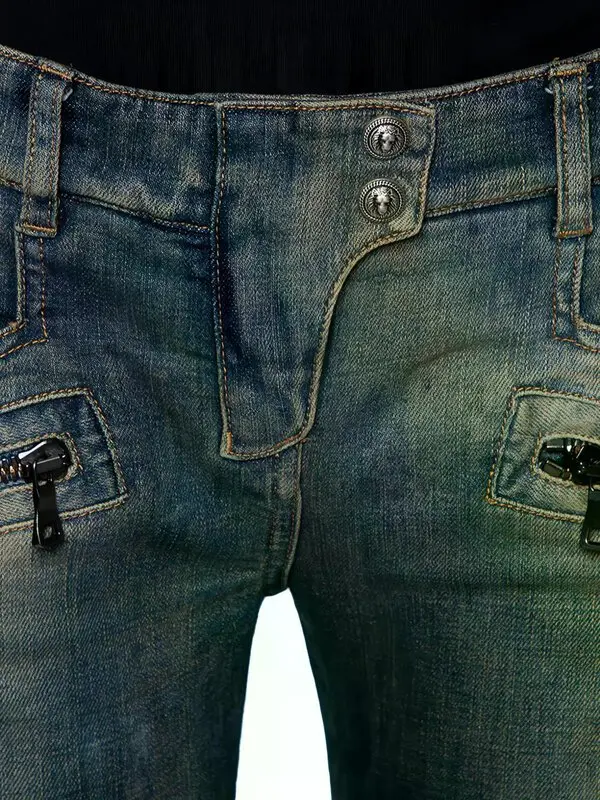 Balmain Stonewashed Biker Jeans