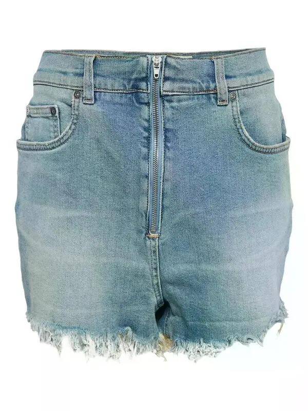 Givenchy Raw-cut Denim Shorts - Blue
