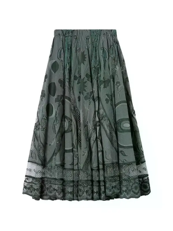 La DoubleJ Duchess Lace Skirt - Green