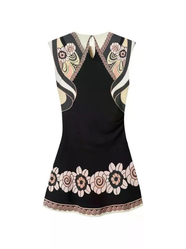 La DoubleJ Lela Floral Print Mini Dress - Black