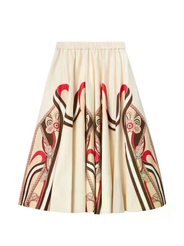La DoubleJ Ballerina Elasticated Printed Skirt - Neutrals