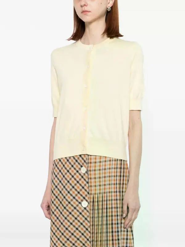 N.peal Short-sleeve Cardigan - Yellow