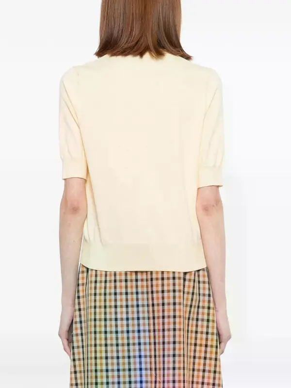 N.peal Short-sleeve Cardigan - Yellow