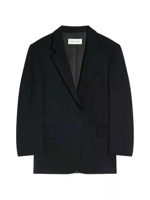 Dries Van Noten Oversized Crêpe Blazer - Black