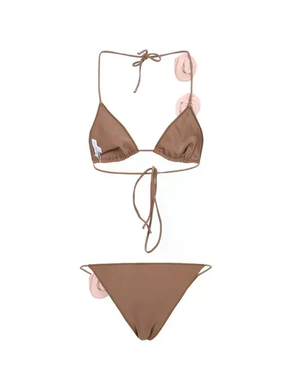 LA REVECHE Floral-appliqué Bikini