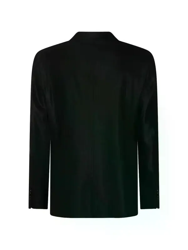 Tagliatore Button Blazer With Pin Detail - Black