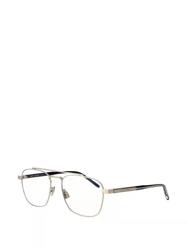 Saint Laurent Double-bridge Pilot Frame Eyeglasses