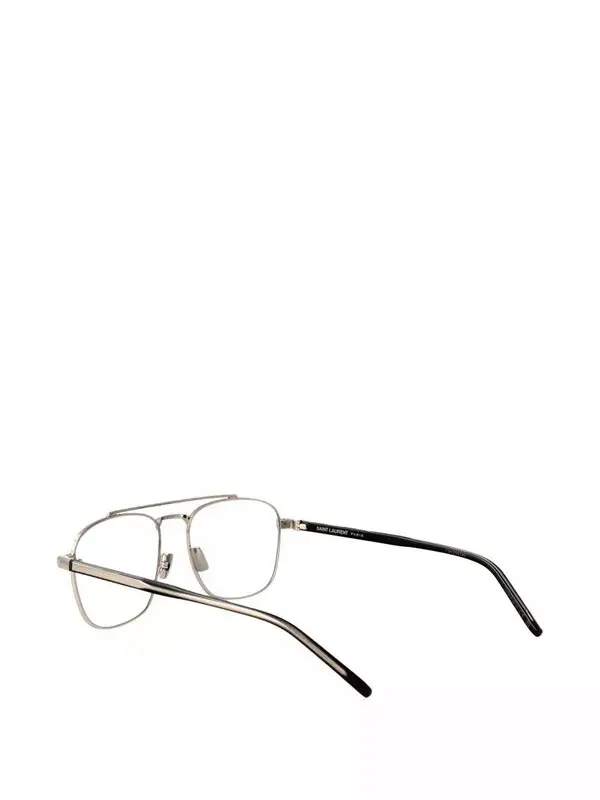Saint Laurent Double-bridge Pilot Frame Eyeglasses