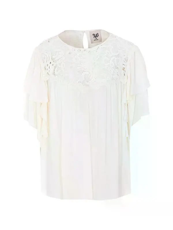 ANIYE BY Jela Ruffled Blouse - White