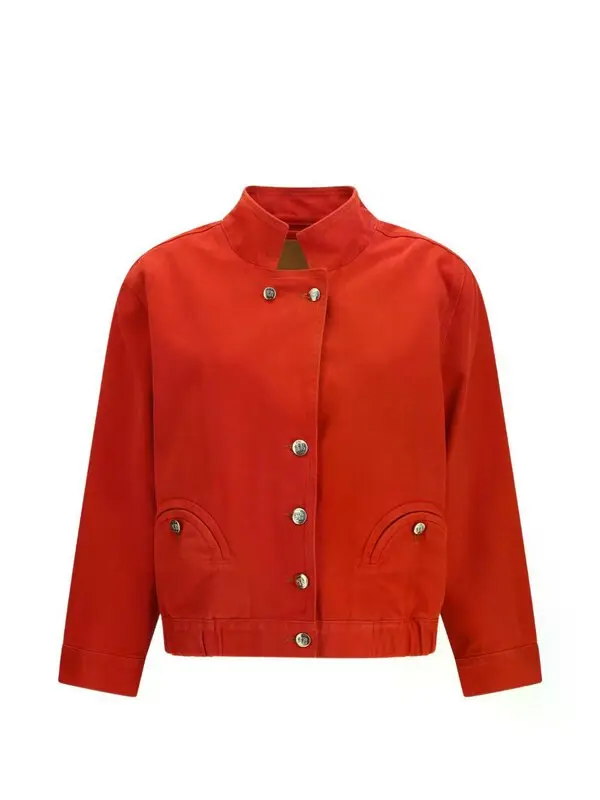 BLAZÉ MILANO Cleo Smiley Bomber Jacket - Red