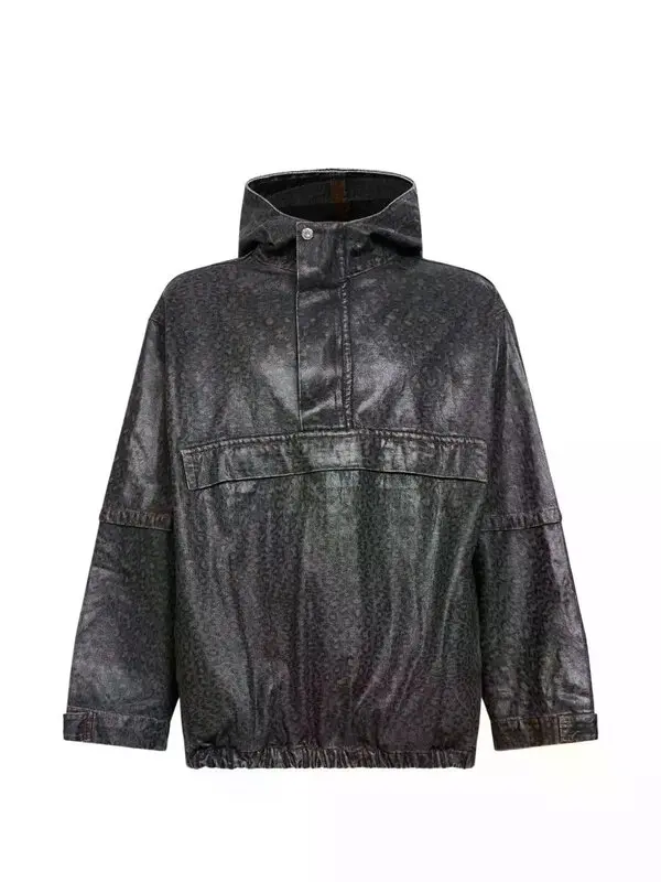 PDF Spotted-print Foil-treated Jacket - Black