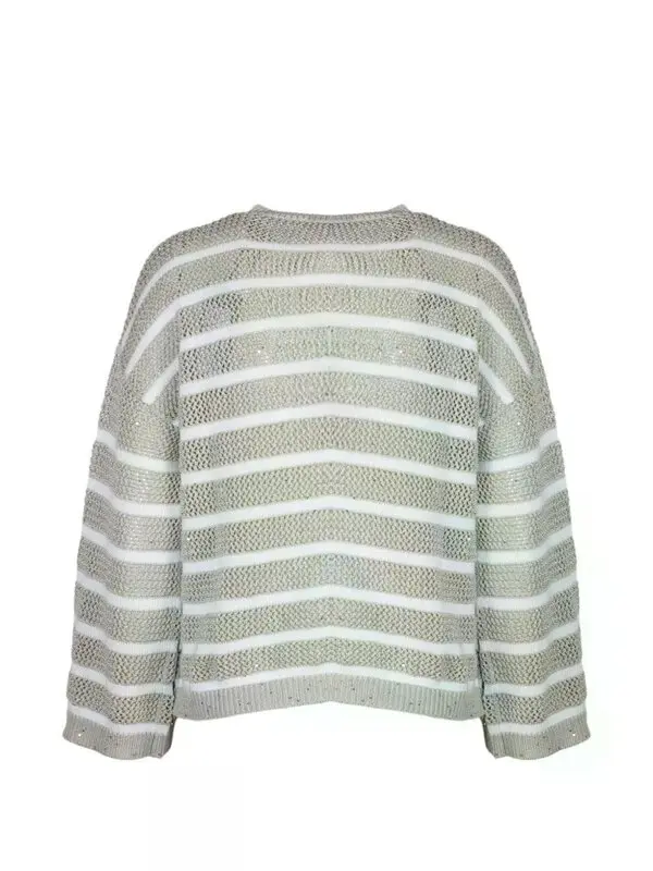 PUROTATTO Striped Knit Sweater