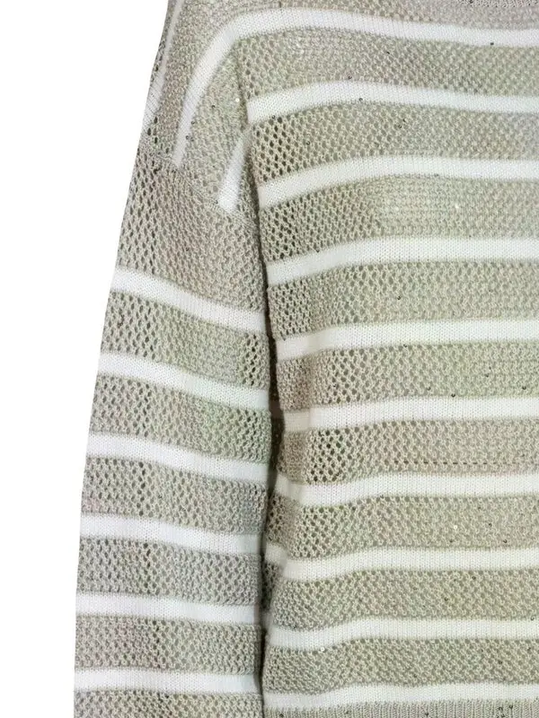 PUROTATTO Striped Knit Sweater