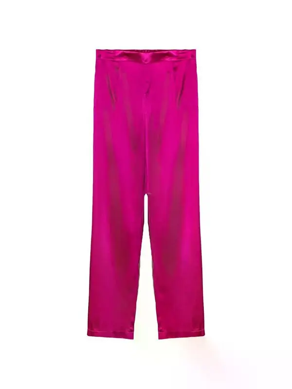 PUROTATTO Satin Wide-leg Trousers