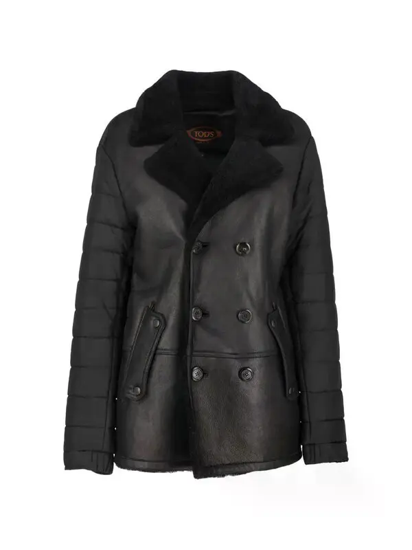 TOD'S Quilted Sleeve Coat - Black