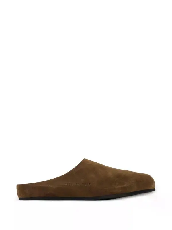 COMMON PROJECTS Almond-toe Suede Mules - Brown