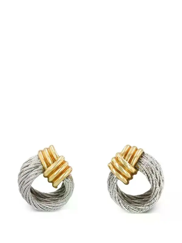 FRED 1980s Force 10 Twisted-cable Earrings - Silver