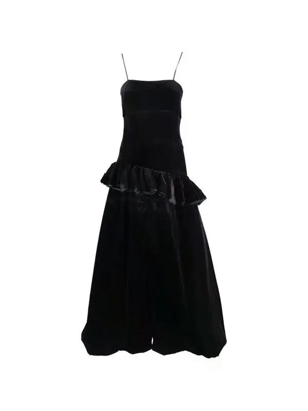 Giorgio Armani Ruffled Peplum Dress - Black