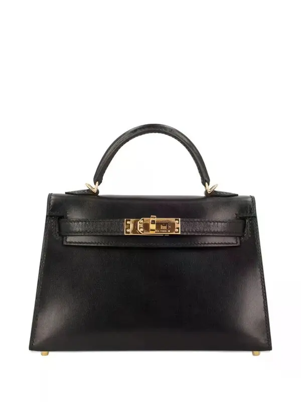Hermès Mini Kelly Ii Leather Tote Bag - Black