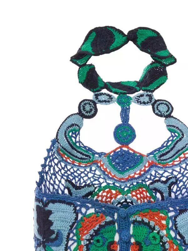 Etro Crochet-knit Crop Top - Blue