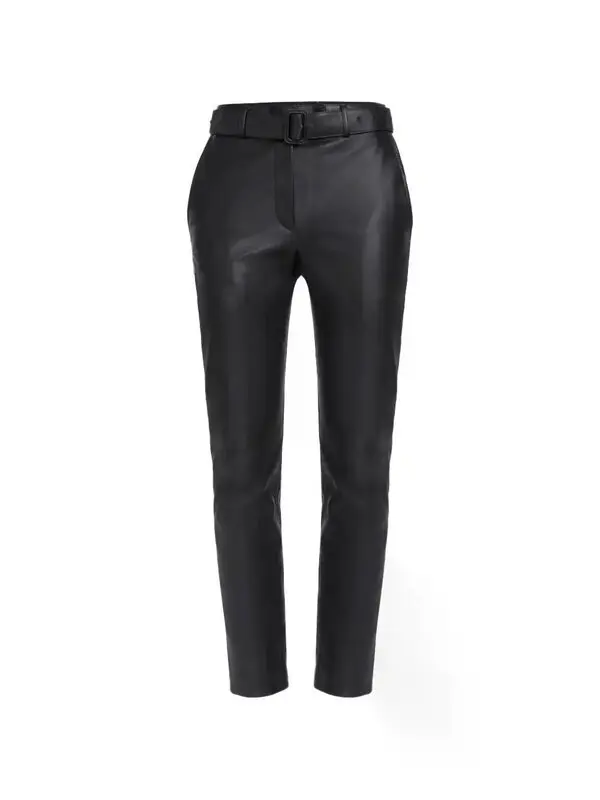 Elie Saab Leather Trousers - Black