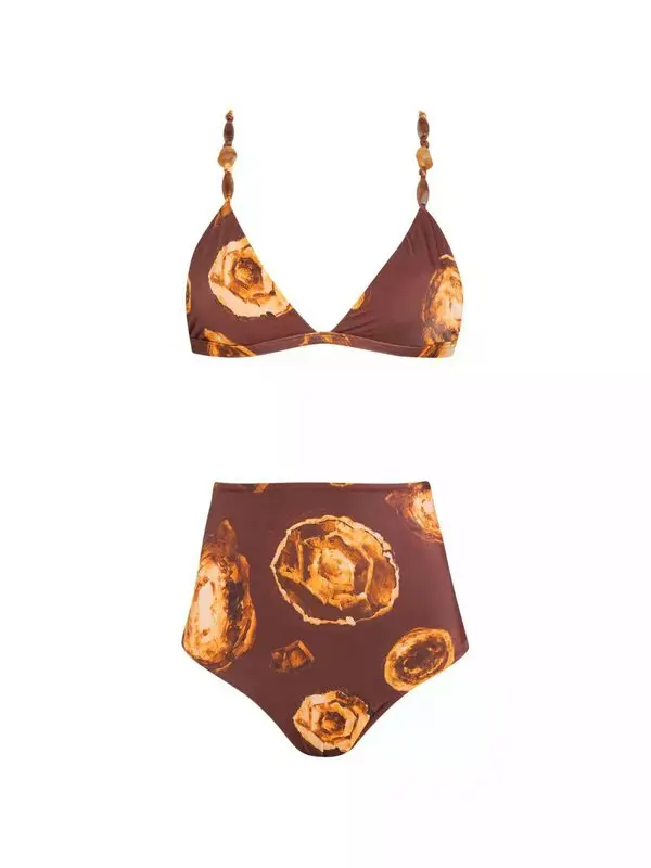 BRIGITTE Agate-print Bikini - Brown