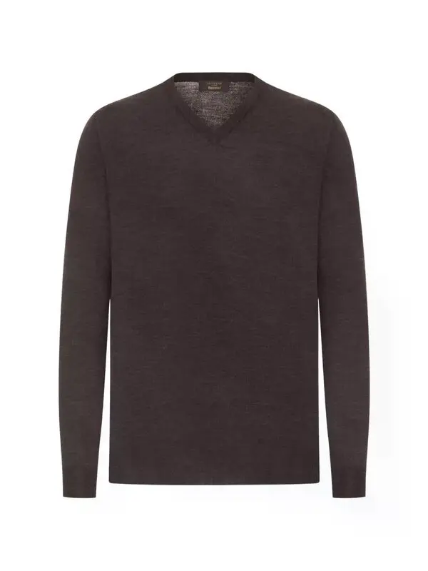 ZANONE V-neck Sweater - Brown