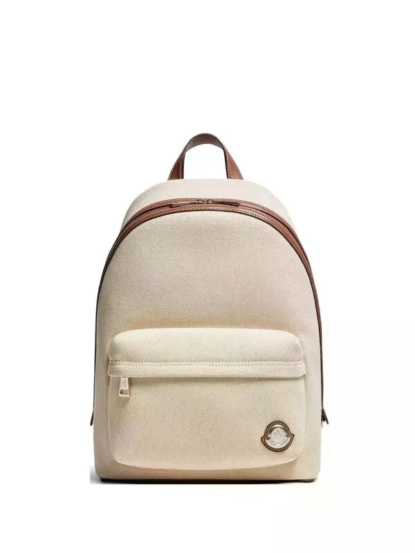 Moncler Logo-patch Backpack - Neutrals