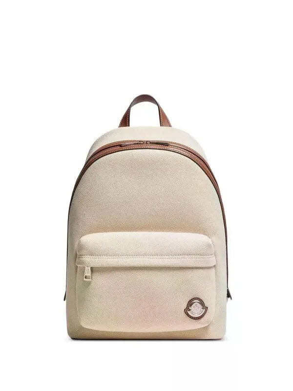 Moncler Logo-patch Backpack - Neutrals