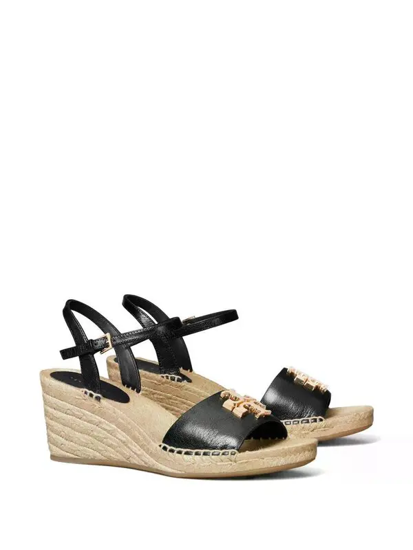 Tory Burch Eleanor Wedge Espadrilles - Black