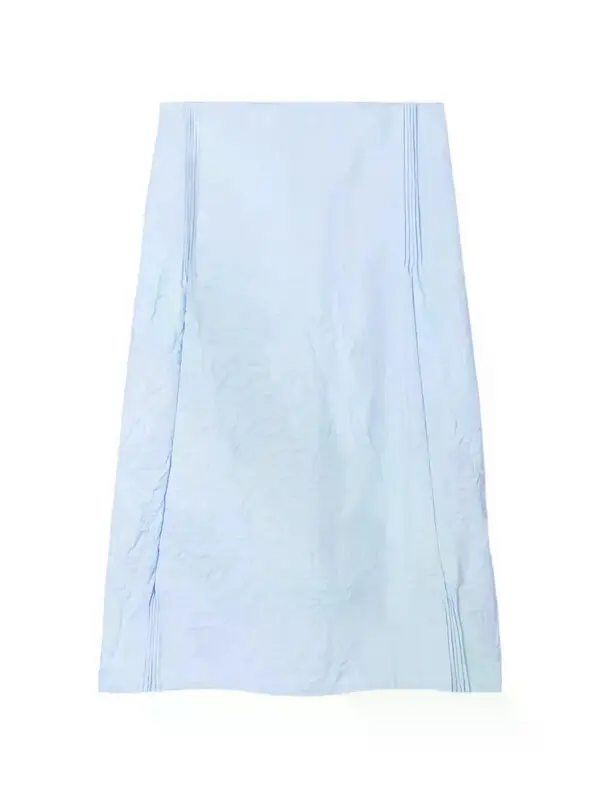 Tory Burch Crinkled Viscose Skirt - Blue