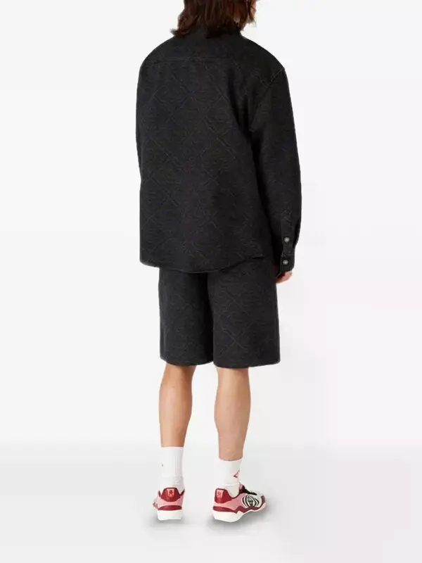Casablanca Monogram Denim Shorts - Black