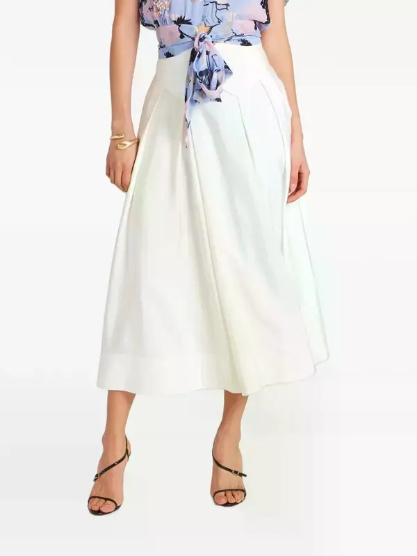 TEMPERLEY LONDON Elodie Pleated Skirt - Neutrals