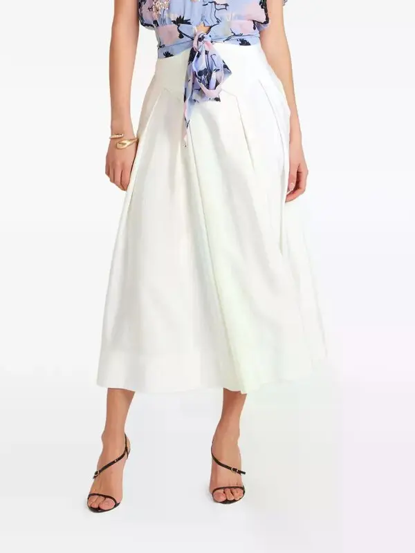 TEMPERLEY LONDON Elodie Pleated Skirt - White