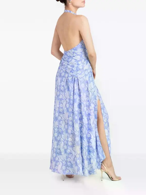 TEMPERLEY LONDON Floral Halter Maxi Dress
