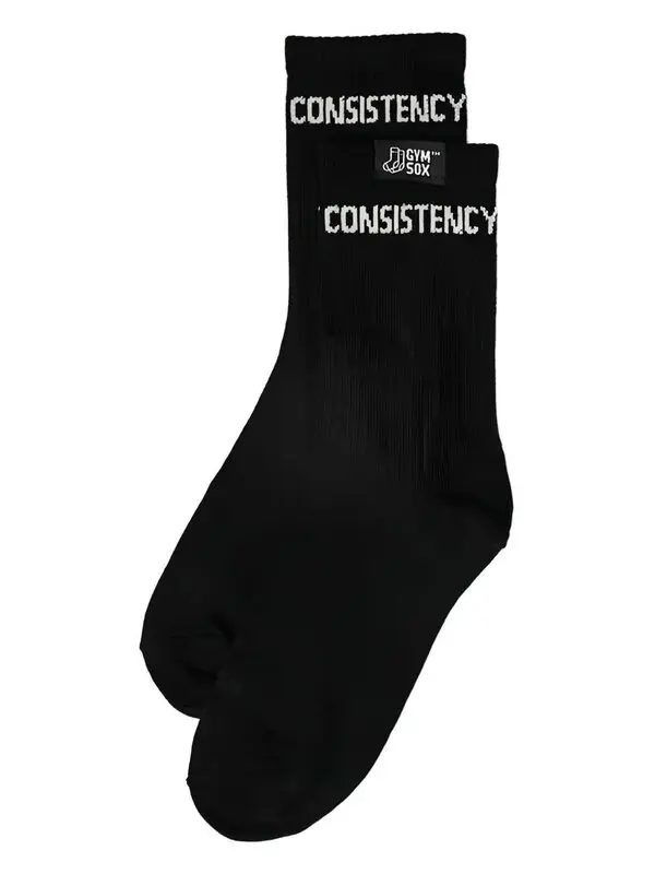 GYM SOX Logo-detail Ankle Socks - Black