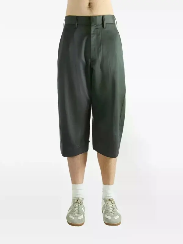 OMAR AFRIDI Paneled Wool Shorts