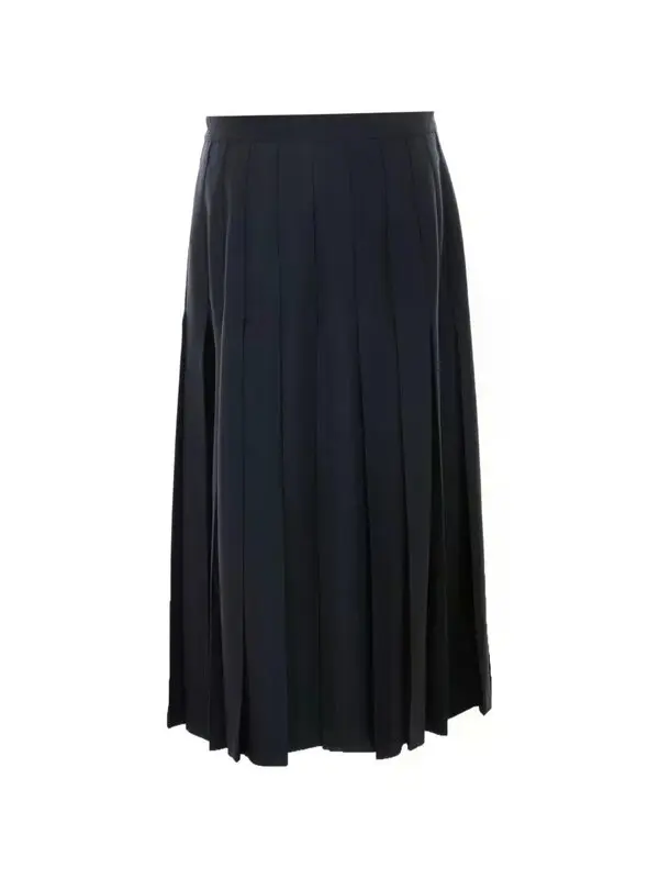 Chloé Pleated Midi Skirt With Buckle Detailing