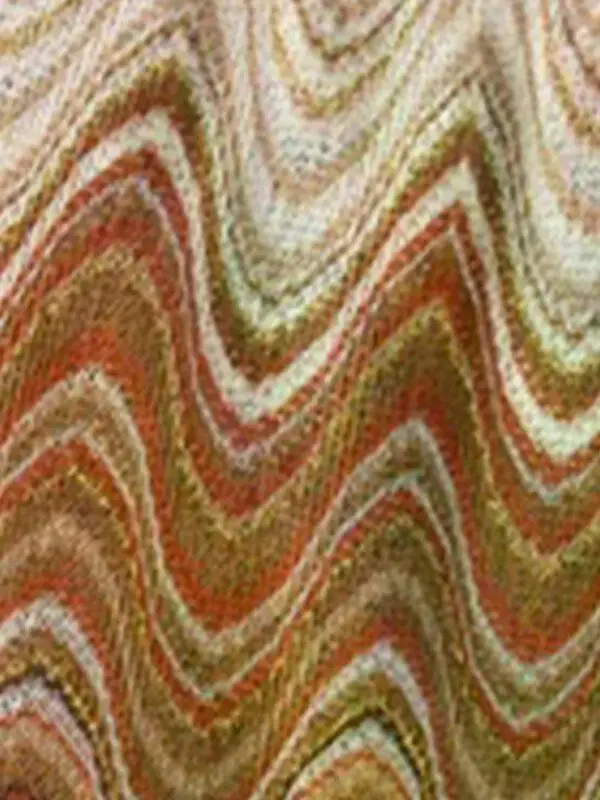 MC2 SAINT BARTH Wave-pattern Raschel-knit Trousers - Brown