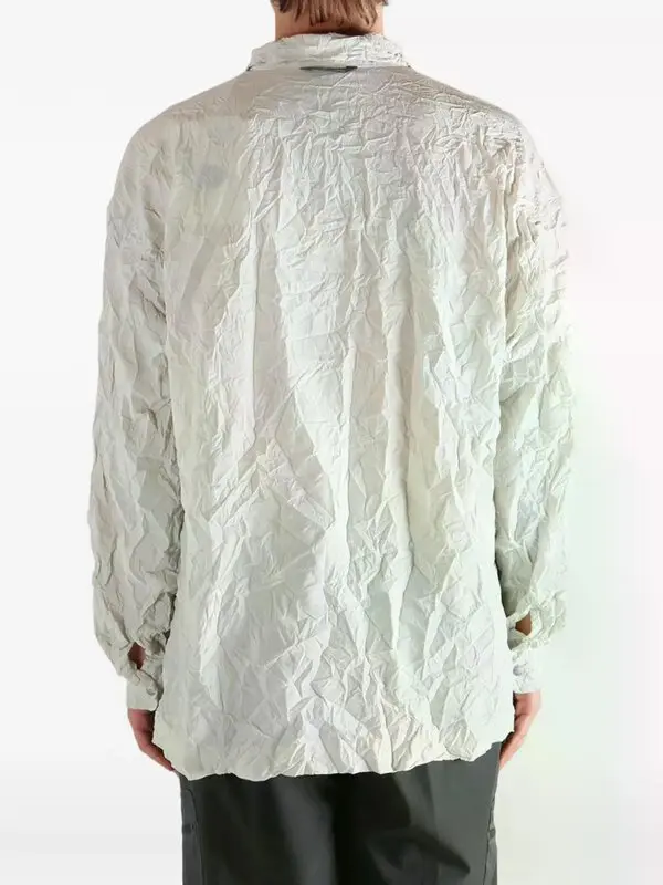 AND WANDER Crinkled-effect Shirt - Neutrals