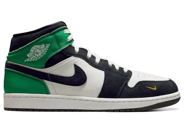 JORDAN 1 Mid Se Sneakers - Summit White/lucky Green/university Gold