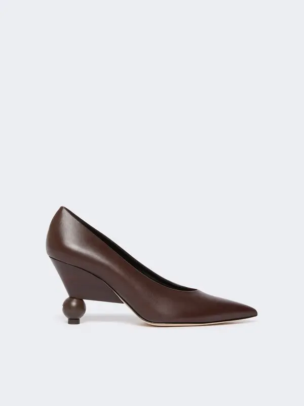 Max Mara Patent Leather Court Shoes - Chocolate
