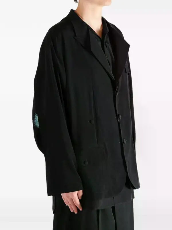 Yohji Yamamoto Pleated Flap-pocket Coat
