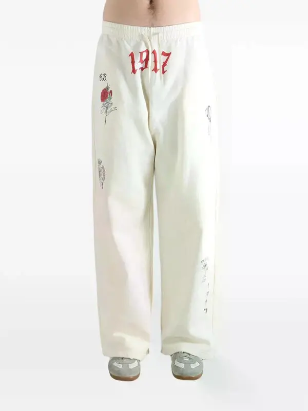 Balenciaga Graphic-print Track Pants - Neutrals