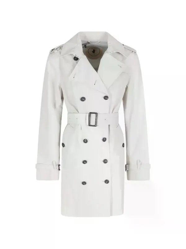 SAVE THE DUCK Belted Double-breasted Trench Coat - Neutrals